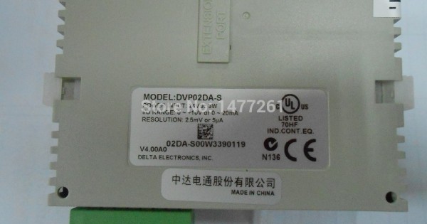 Delta PLC 2-channel analog output module DVP02DA-S New